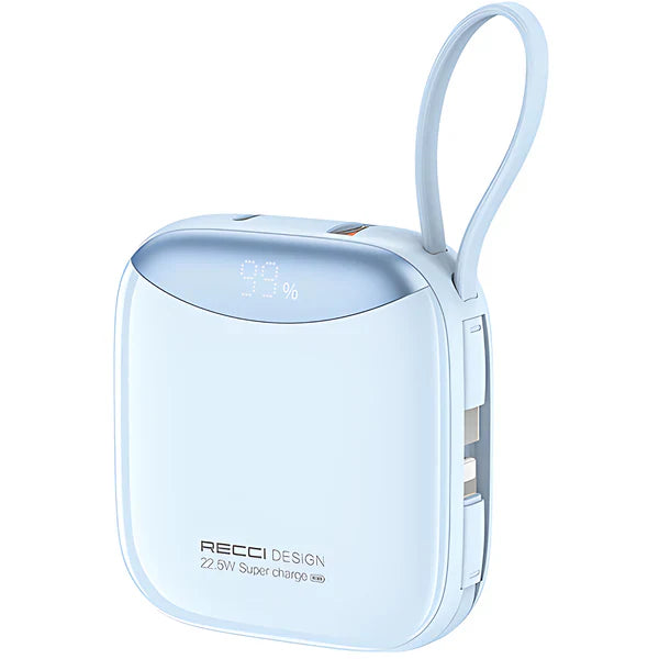 Recci RPB-P46 10000mAh Power Bank – PD20W Fast Charging with Built-in